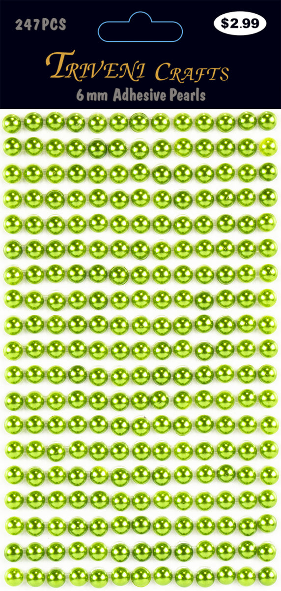 Pearl Dot Stickers - 6mm - Emerald – Triveni Crafts