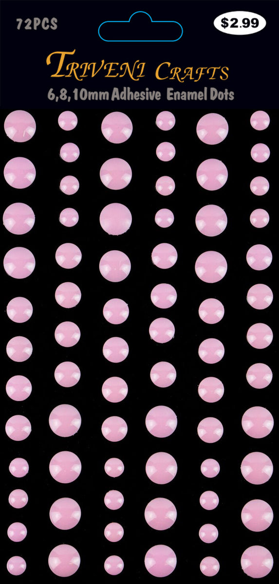 Enamel Dots Stickers - 6-10mm - Pink – Triveni Crafts