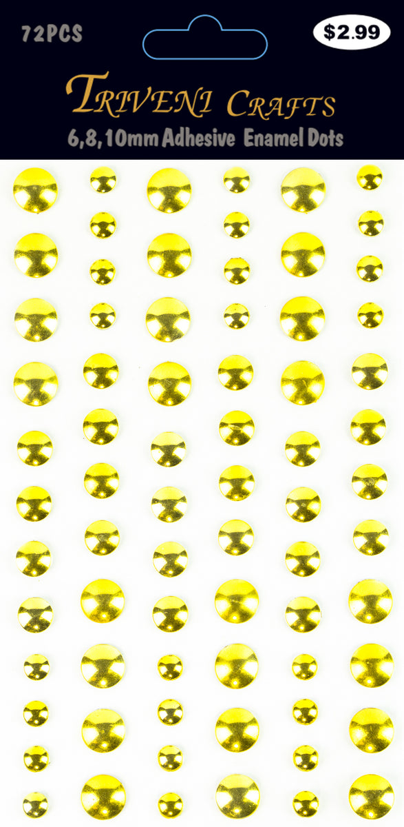 Enamel Dots Stickers - 6-10mm - Gold – Triveni Crafts